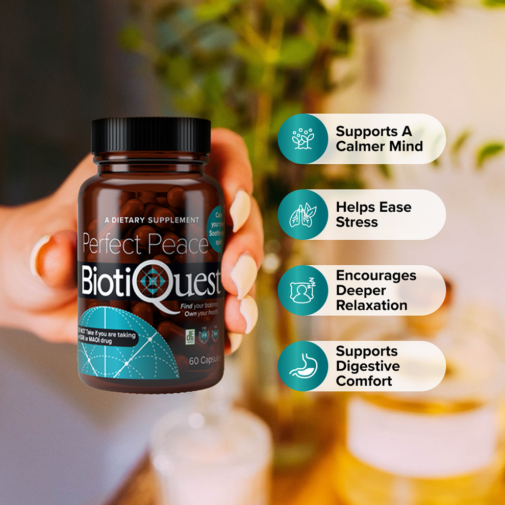 Perfect Peace™ Probiotic + Balanced Gut/Brain Connection + BiotiQuest®